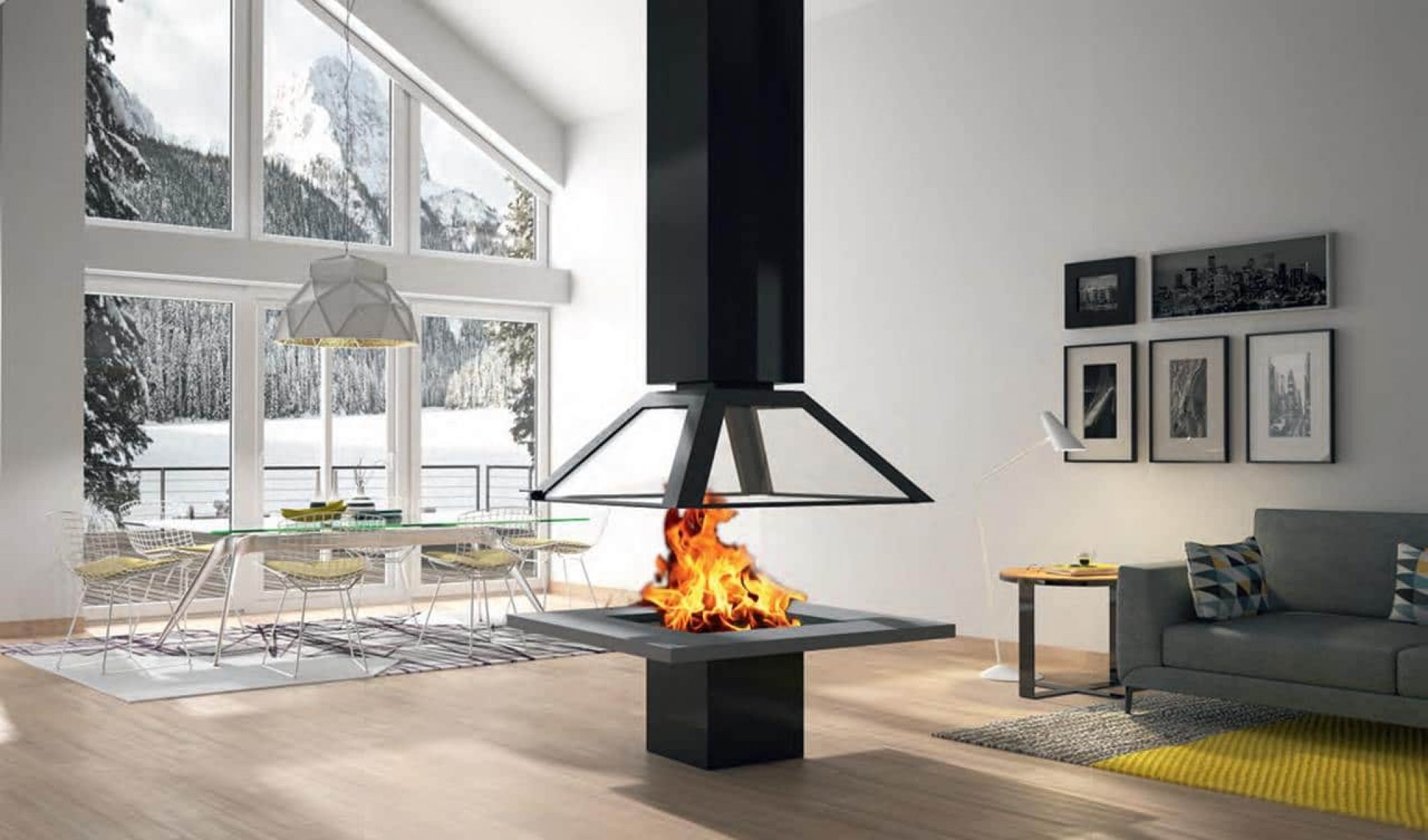 Cheminée centrale : conseils et prix pour bien la choisir